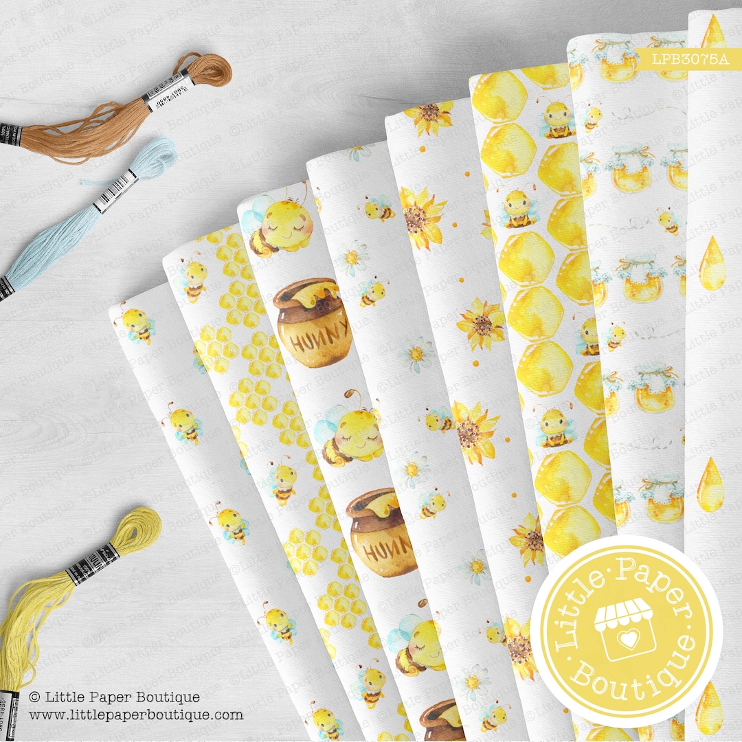 Bumble Bee Digital Papers, Honeybee Digital Patterns, Bee Papers ...