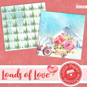 Watercolor Sweet Valentine Digital Paper Pack, Romantic, Hand Painted ...