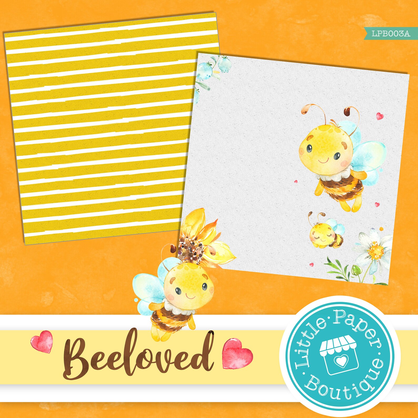 Bumble Bee Digital Papers Honeybee Digital Patterns Bee | Etsy