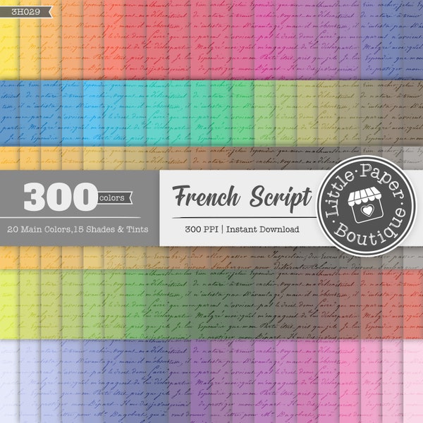 French Script Paper - Etsy