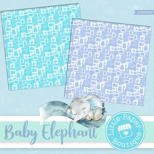 Elephant Digital Paper, Baby Elephant Digital Paper, Baby Elephant ...