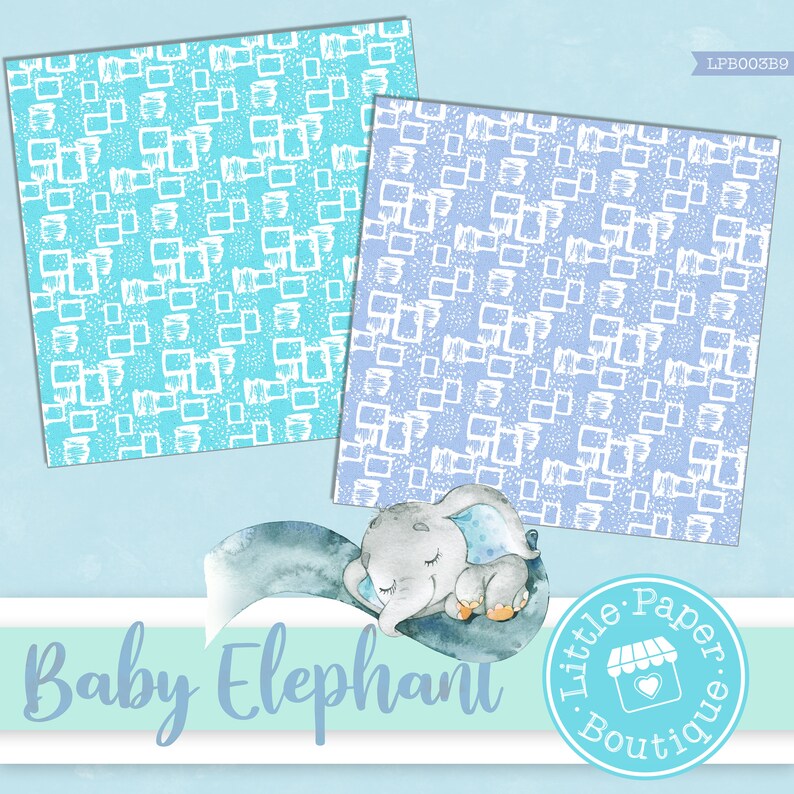 Elephant Digital Paper Baby Elephant Digital Paper Baby - Etsy