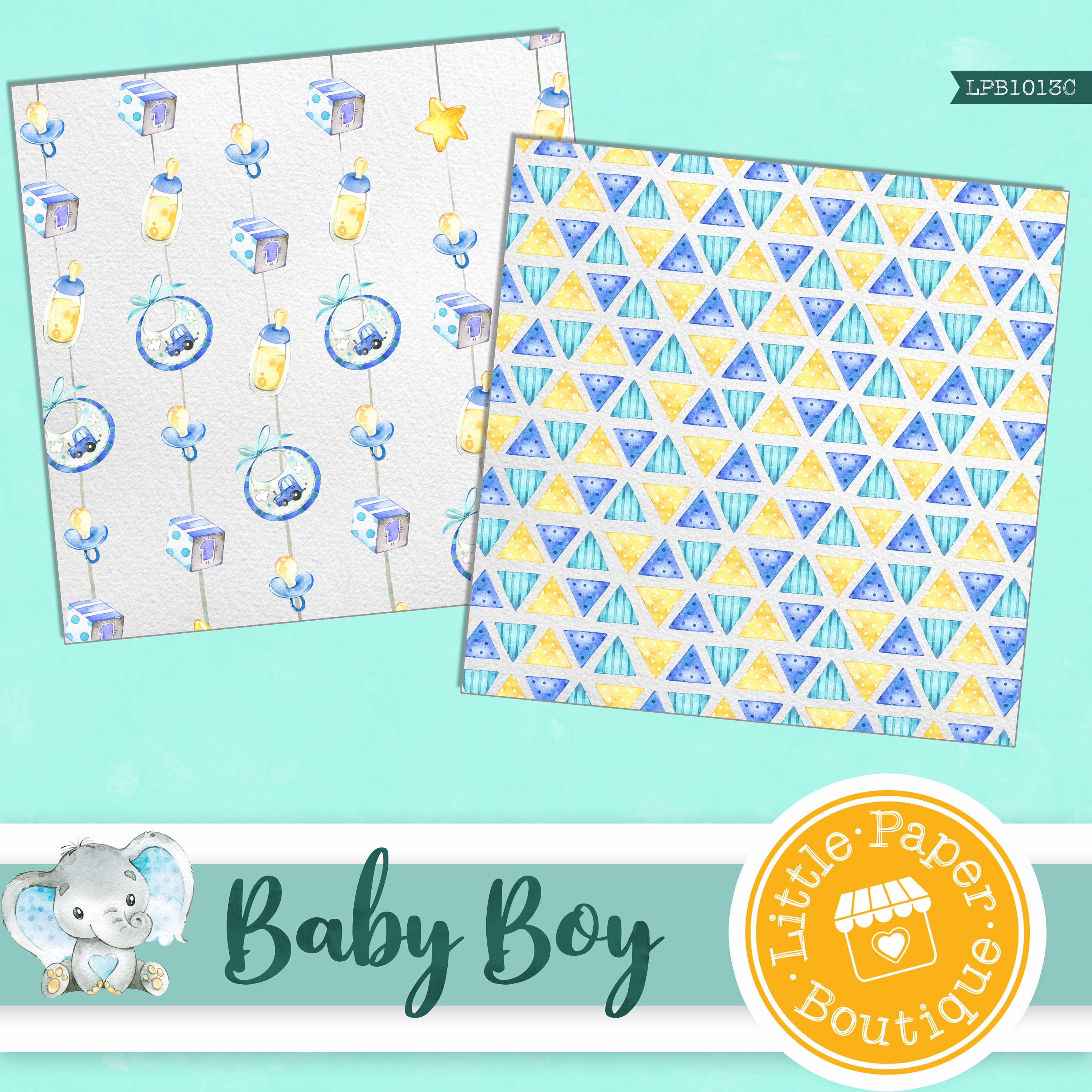 Baby Blue Digital Paper Blue Grey Baby Boy Digital Paper | Etsy