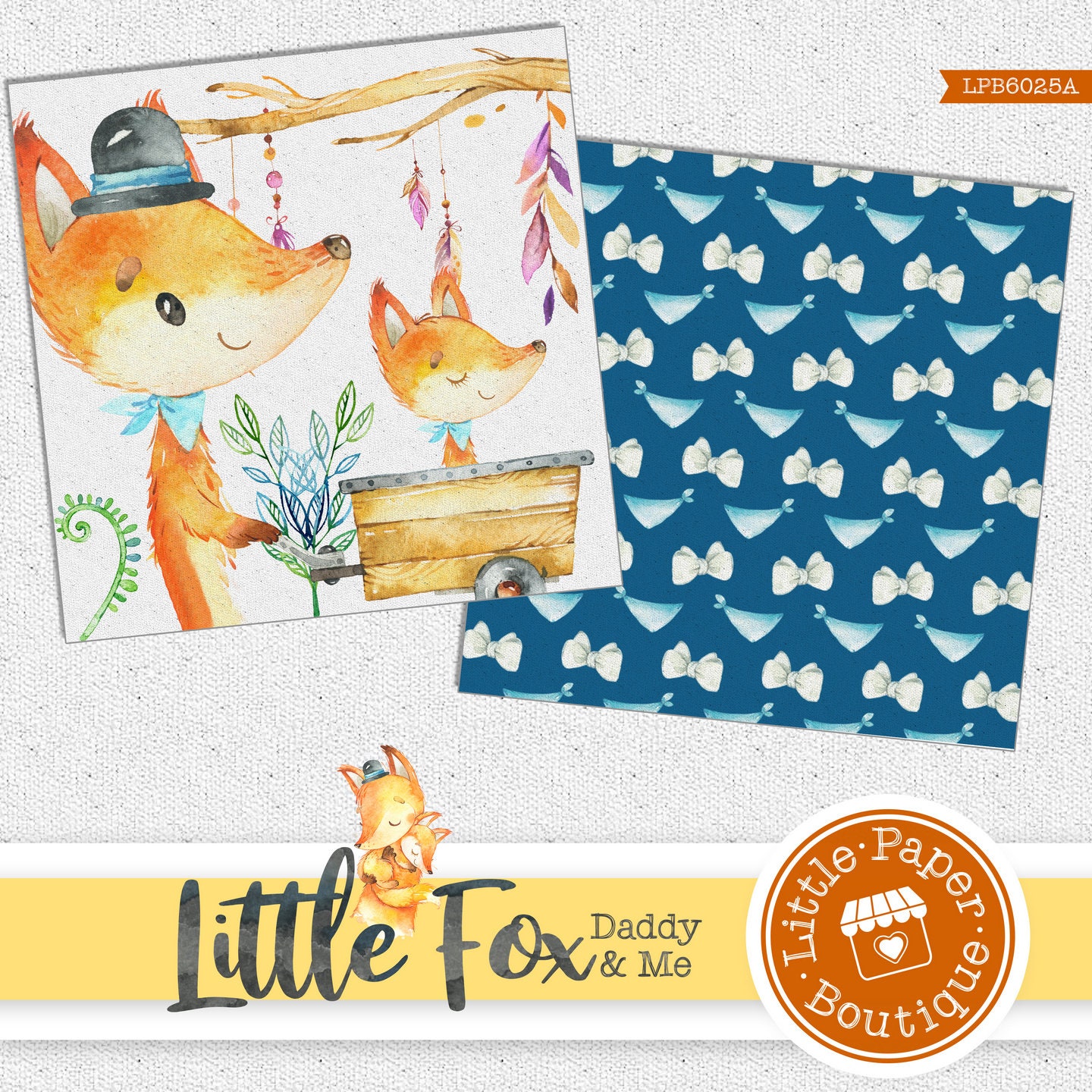 Fox Print Scrapbook Paper Fox Paper Fox Pattern Arctic | Etsy