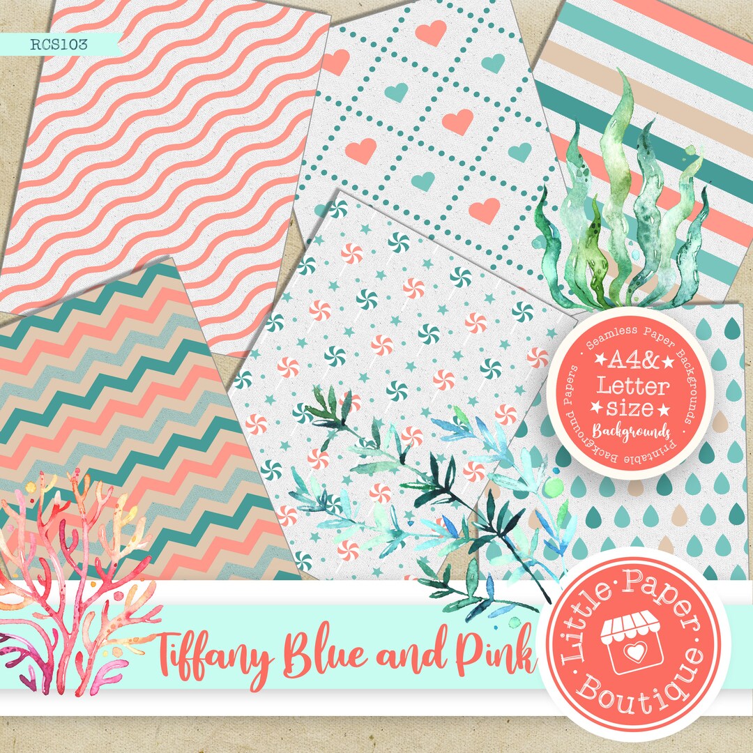 SEAMLESS A4 Letter Baby Girl Digital Paper, Baby Presents, Baby Shower ...