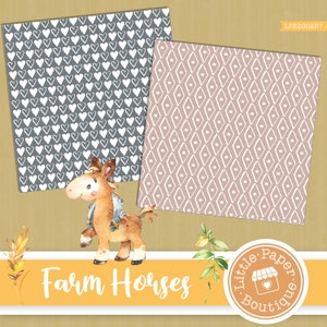 Farm Digital Paper, Farm Animal Digital Paper, Animal Digital Paper ...