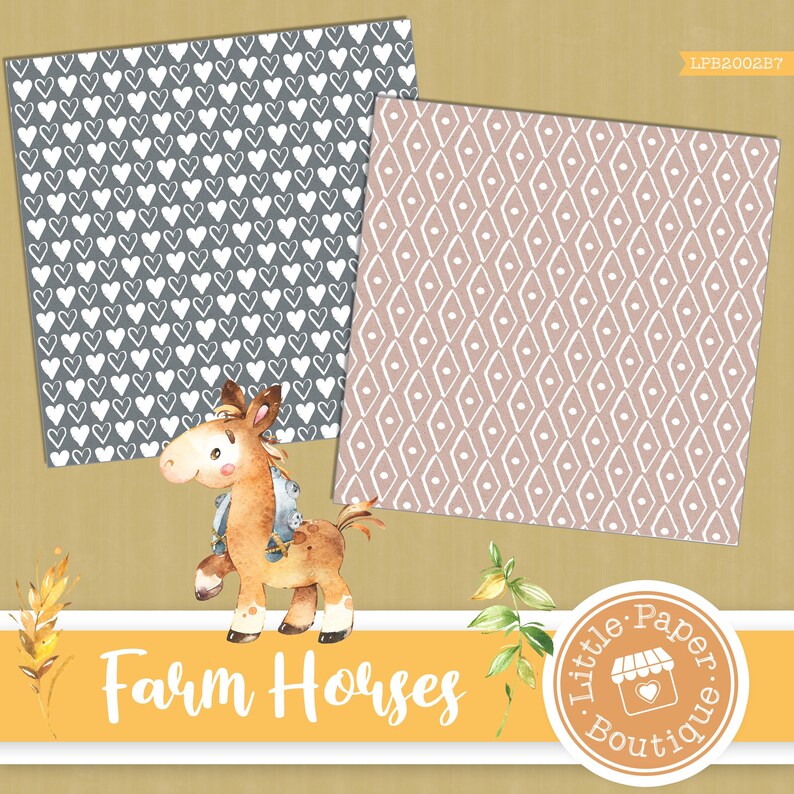 Farm Digital Paper Farm Animal Digital Paper Animal Digital - Etsy