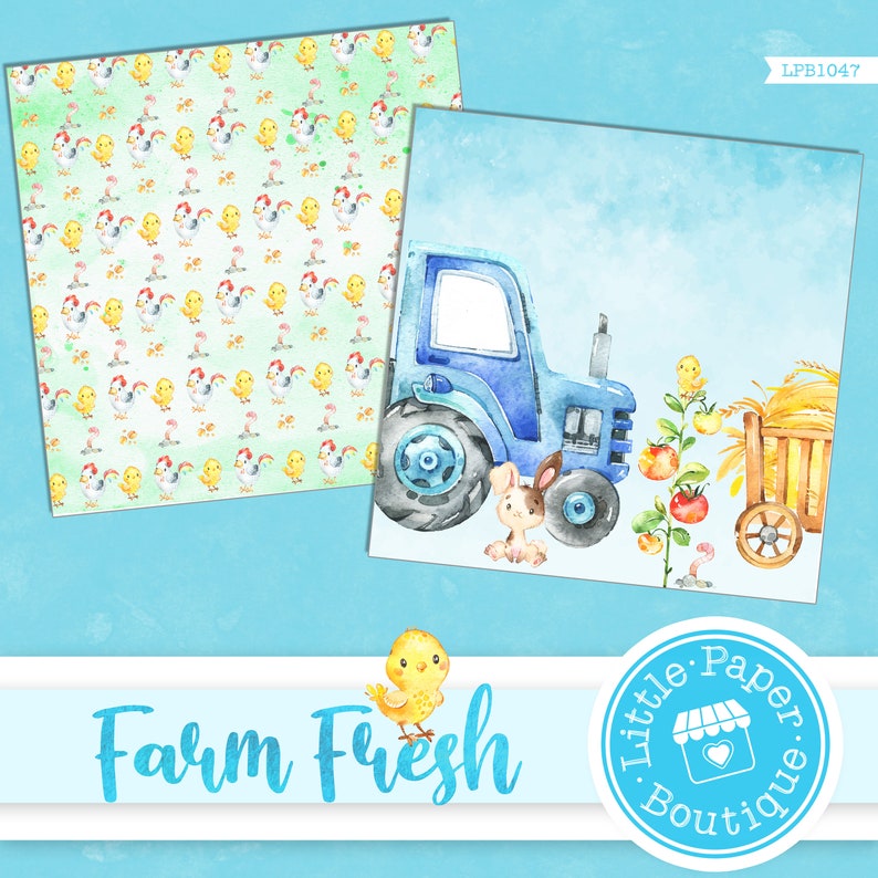 Farm Digital Paper Farm Animal Digital Paper Animal Digital | Etsy