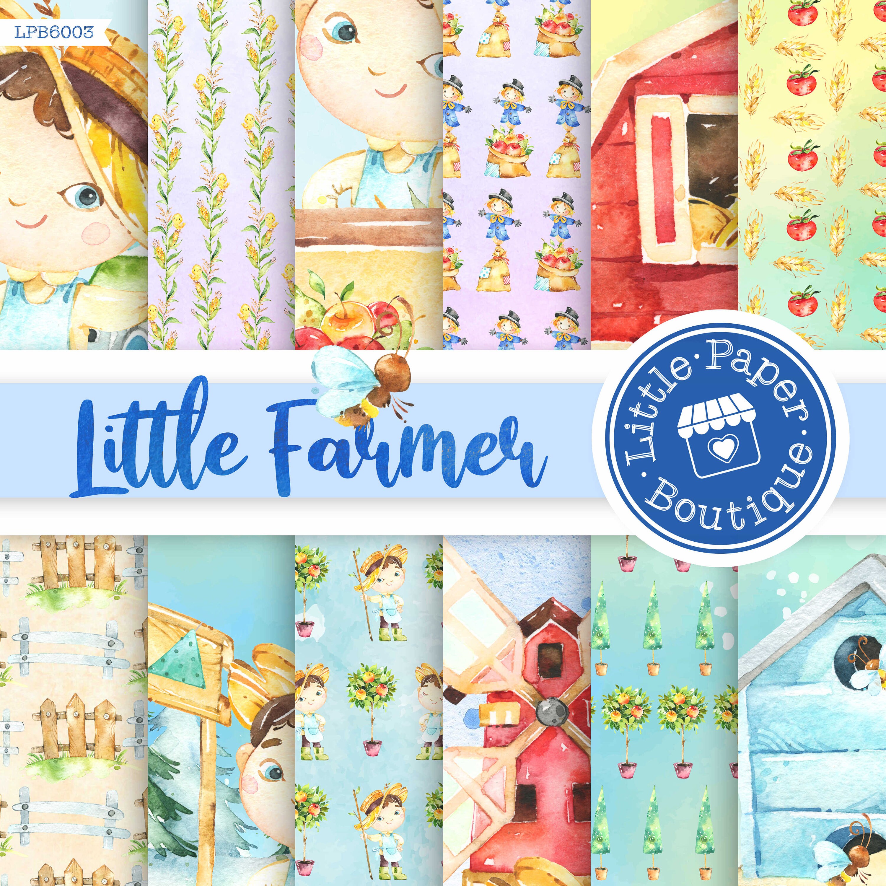 Digital Scrapbook Paper on the Farm Farm Digital Paper Farm - Etsy