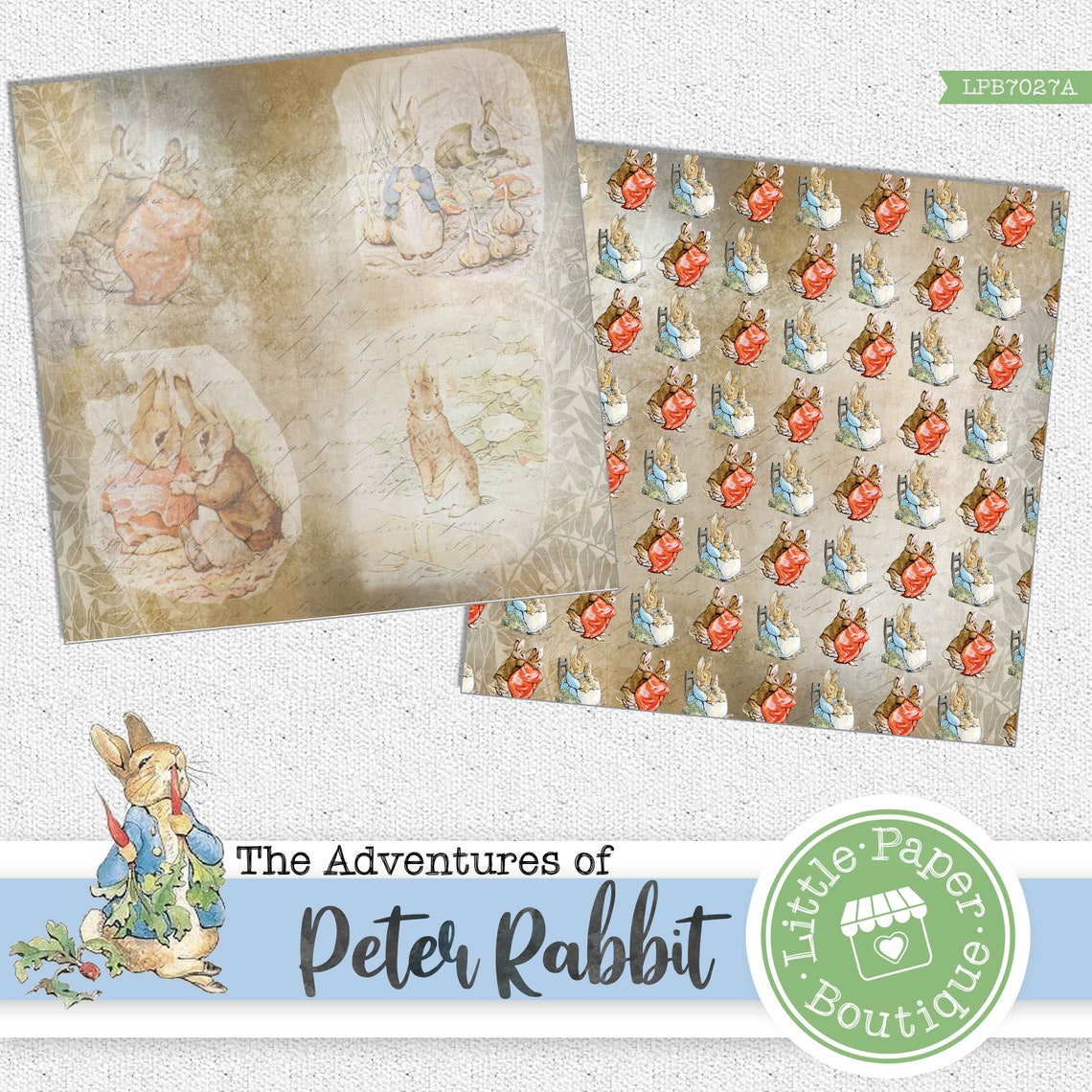 Peter Rabbit Paper Pack Beatrix Potter Digital Paper | Etsy