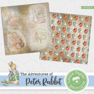 Peter Rabbit Paper Pack, Beatrix Potter, Digital Paper, Printable Paper ...