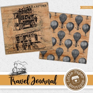 Time Traveller Vintage Themed Collage Digital Print Background | Etsy