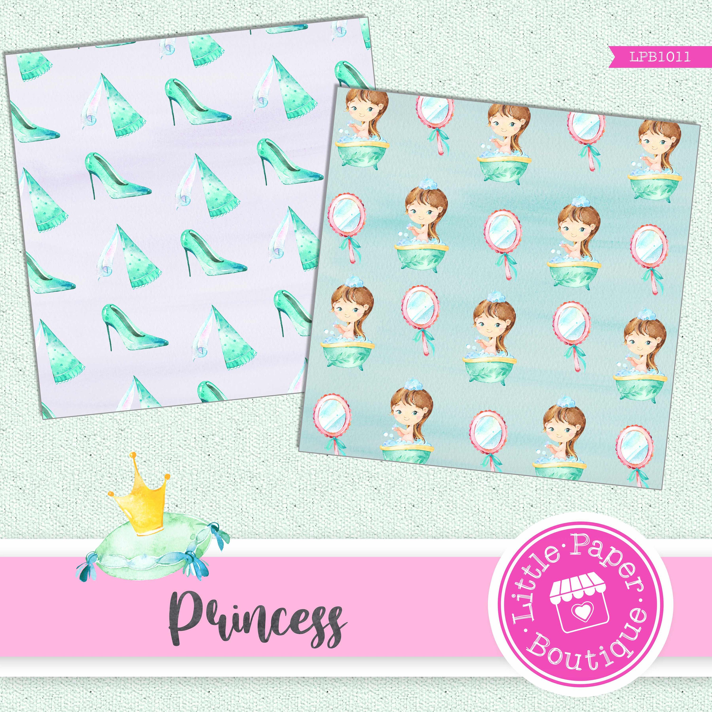 Princess Digital Paper Princess Printable Paper Princess | Etsy