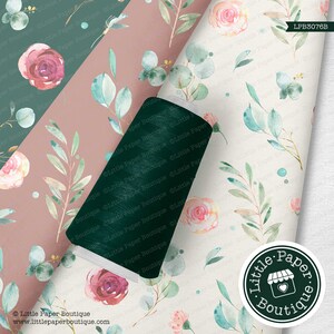 Watercolor Eucalyptus Digital Paper, Seamless Eucalyptus Patterns for ...
