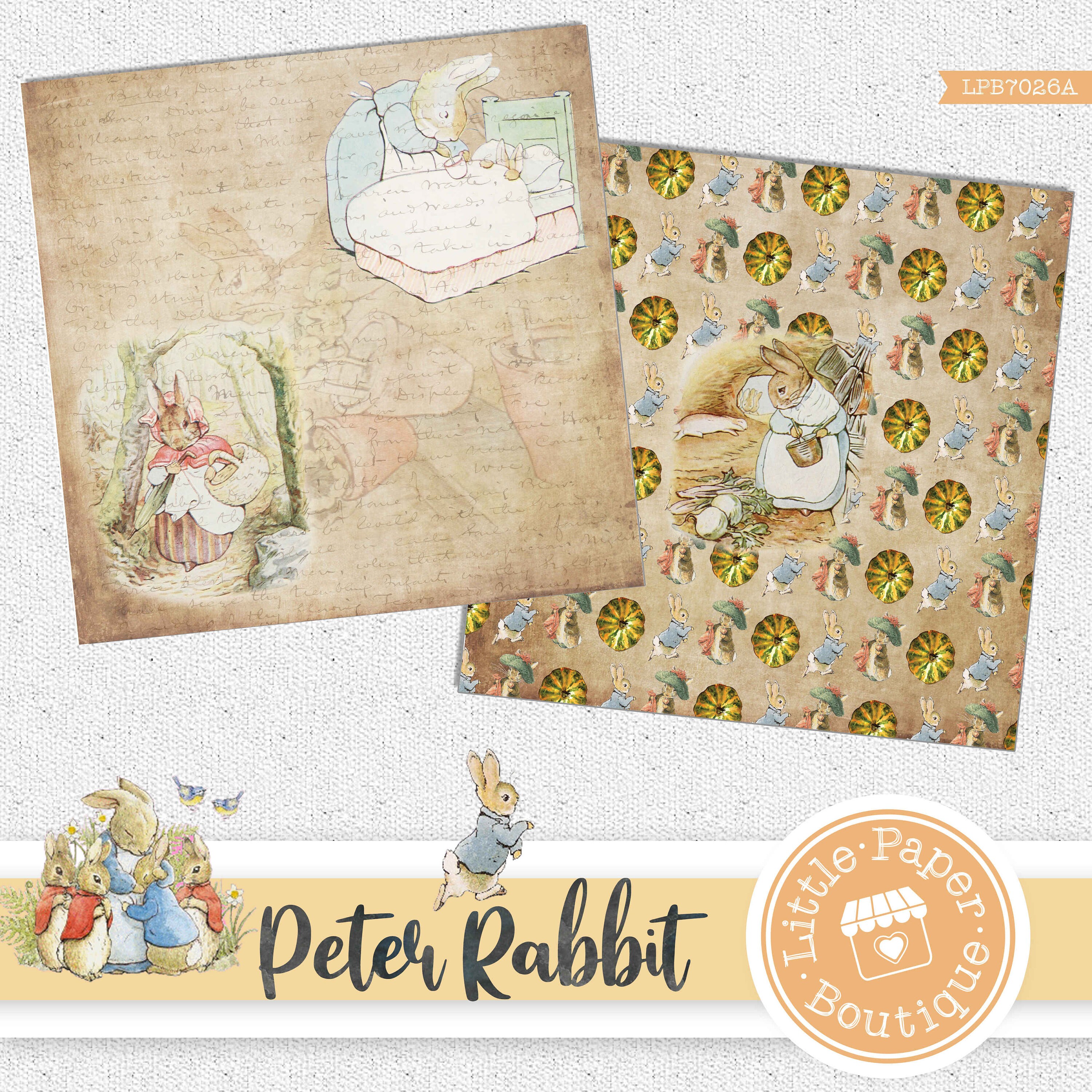 Peter Rabbit Paper Pack Beatrix Potter Digital Paper - Etsy