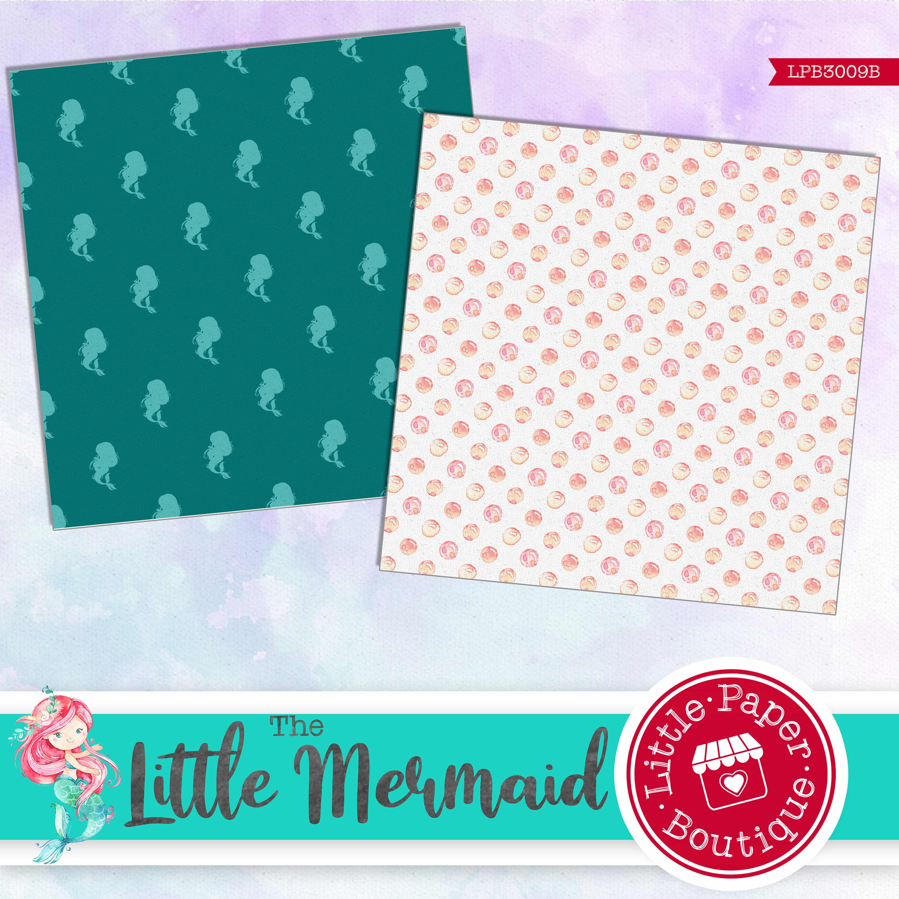 Little Mermaid Ariel 12x12 Digital Paper Packthe Little - Etsy
