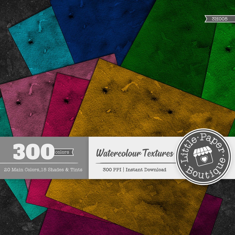 Watercolor Digital Paper 100 Rainbow Colors Water Colour - Etsy