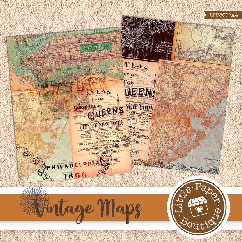Digital Antique Map - Printable - Antique Old Map Double Hemisphere ...
