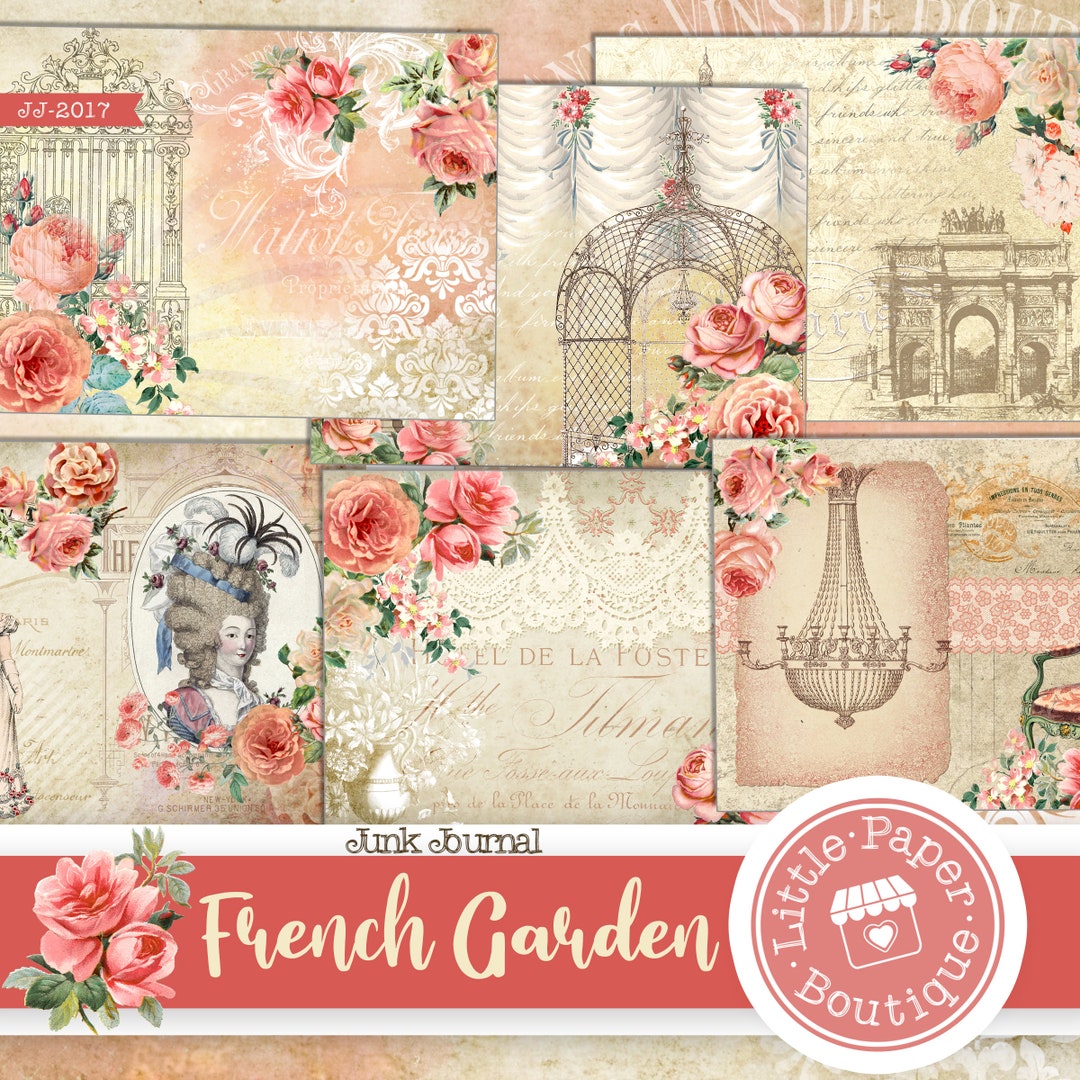 Vintage French Pink Digital Junk Journal Kit (FULL KIT) With Scrapbook ...