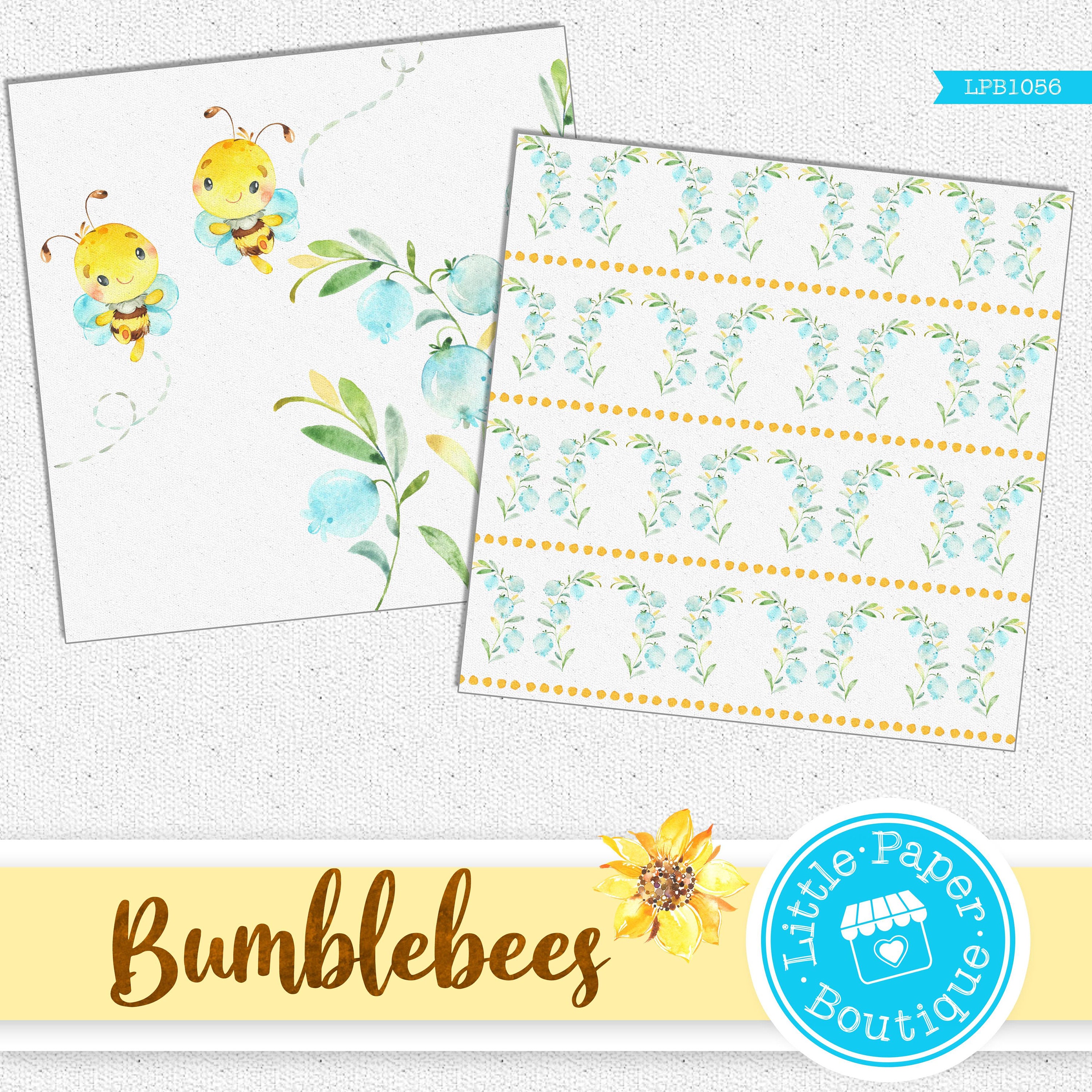 Bumble Bee Digital Papers Honeybee Digital Patterns Bee | Etsy