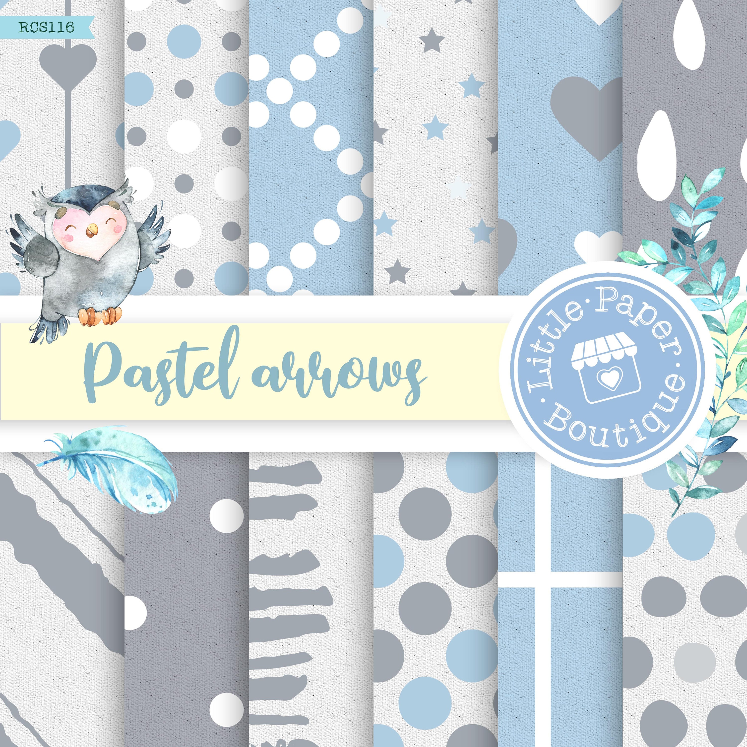 Navy Blue and Gray Digital Paper Patterns Scrapbook Papers | Etsy
