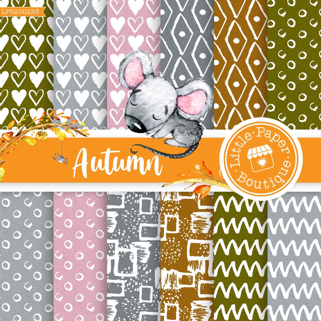 Fall Digital Paper , Fall Paper, Fall Patterns , Autumn Digital Paper ...