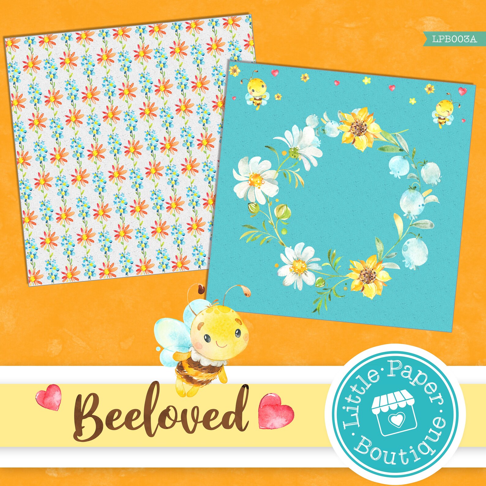 Bumble Bee Digital Papers Honeybee Digital Patterns Bee | Etsy