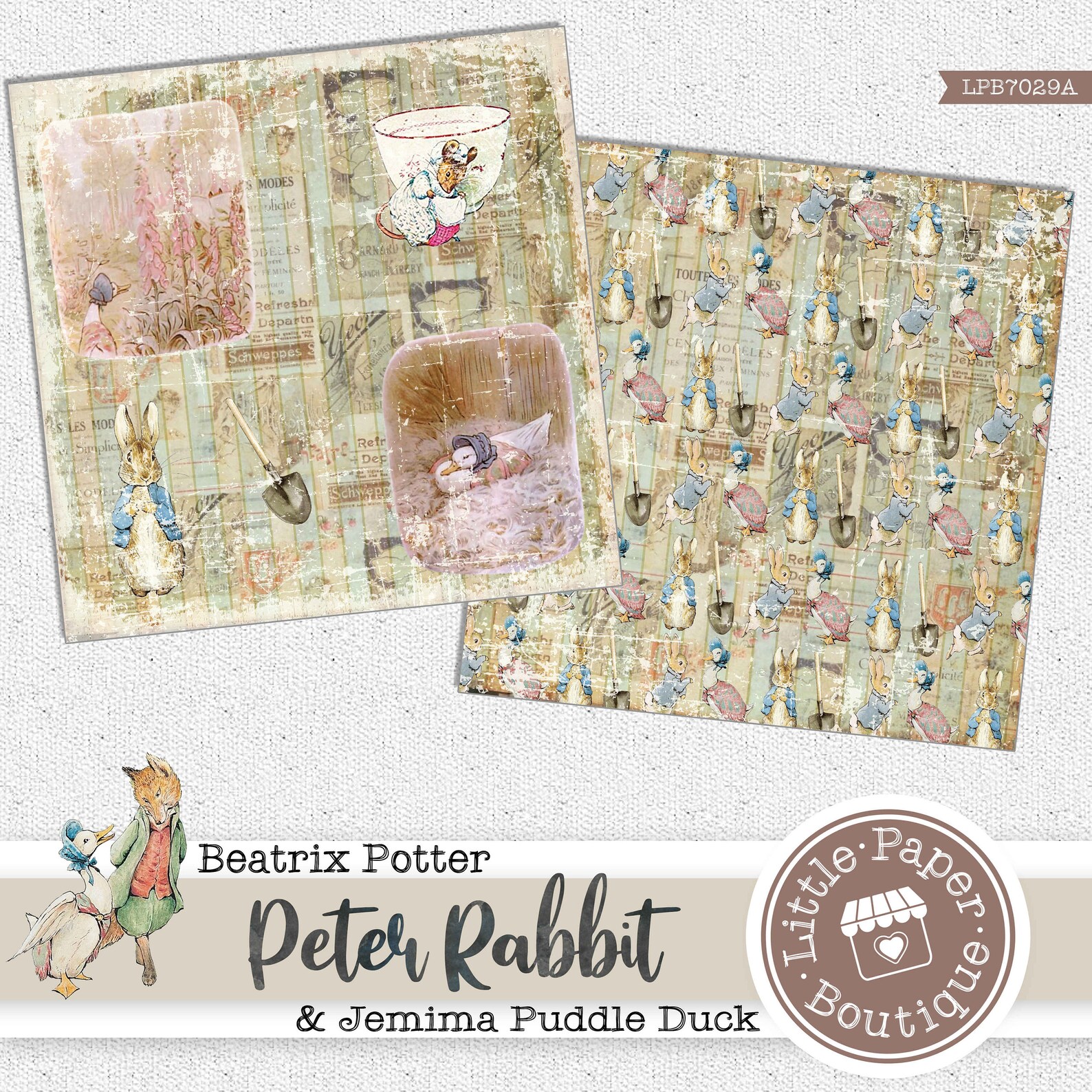 Peter Rabbit Paper Pack Beatrix Potter Digital Paper - Etsy