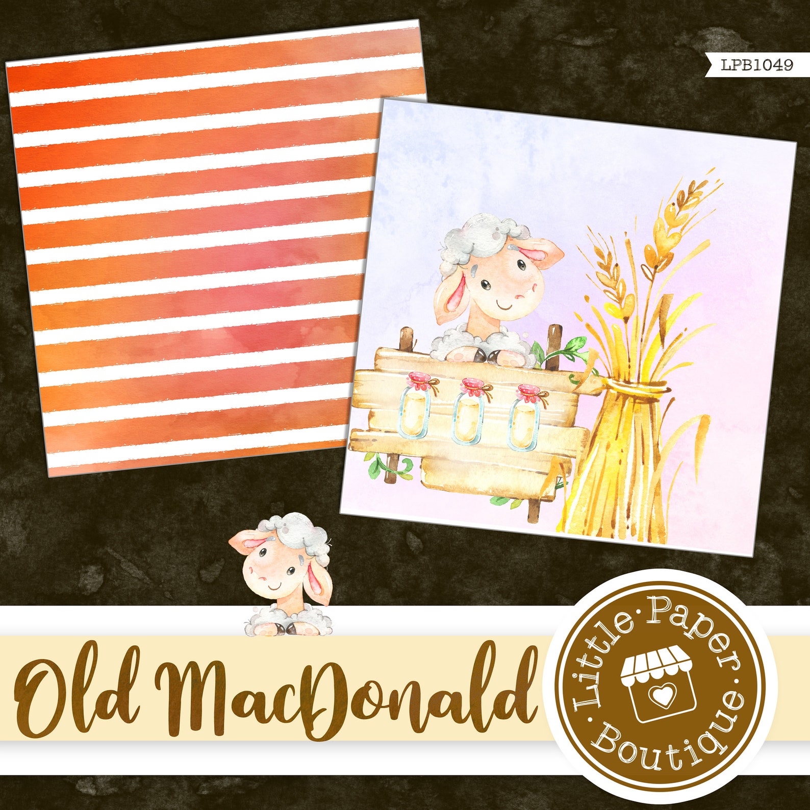 Red Barn Digital Papers Farm Digital Papers Animal Papers | Etsy