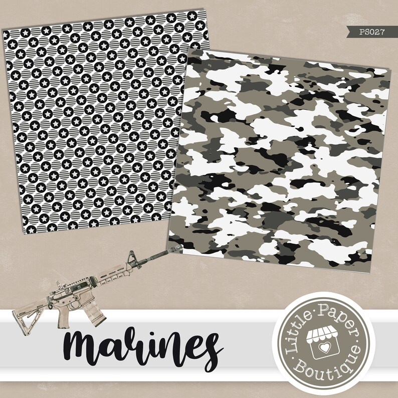 Military Papermilitary Scrapbookcamo Paperdigital - Etsy