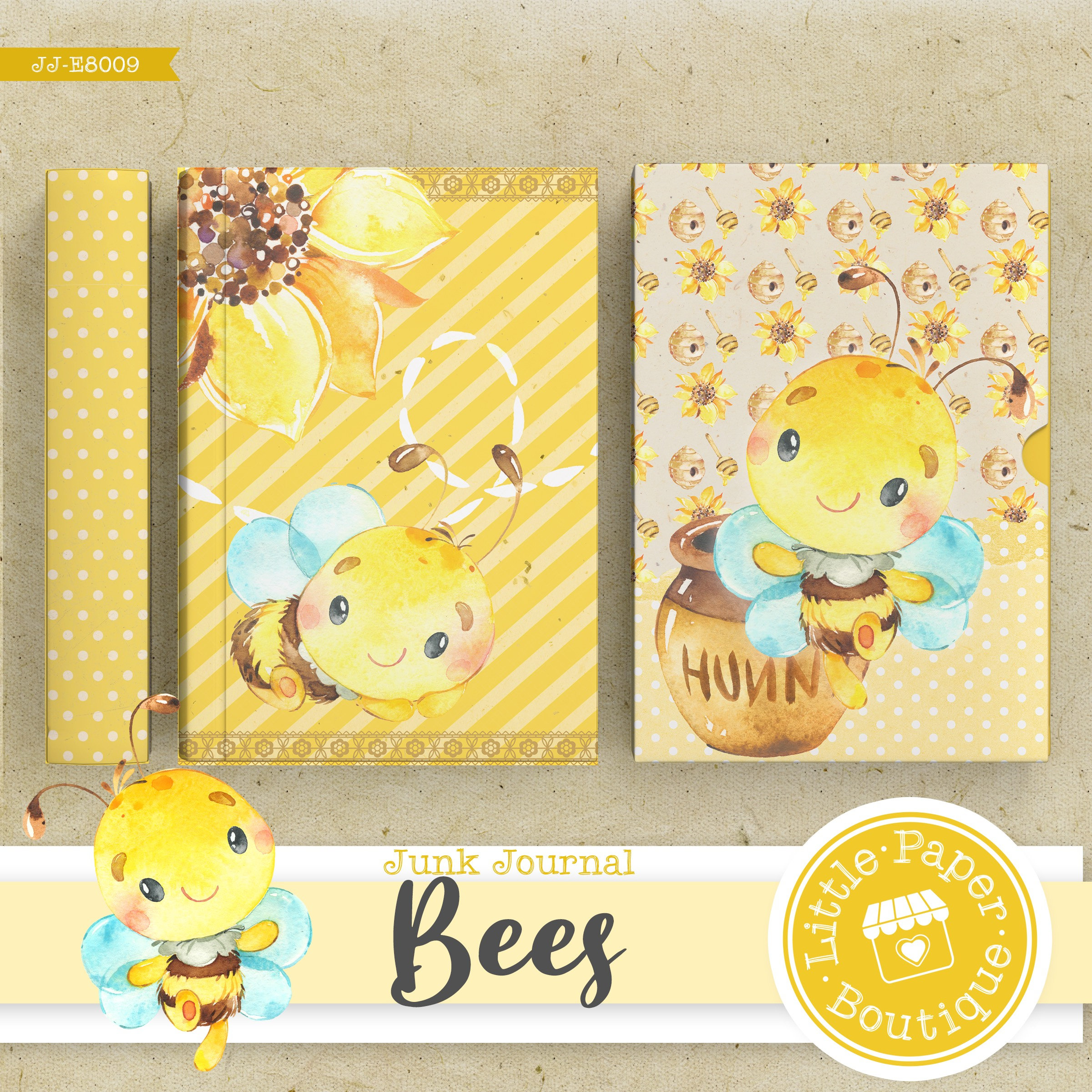 Honey Bees Digital Junk Journal Kit (FULL KIT) Bumble Bees and Hives ...