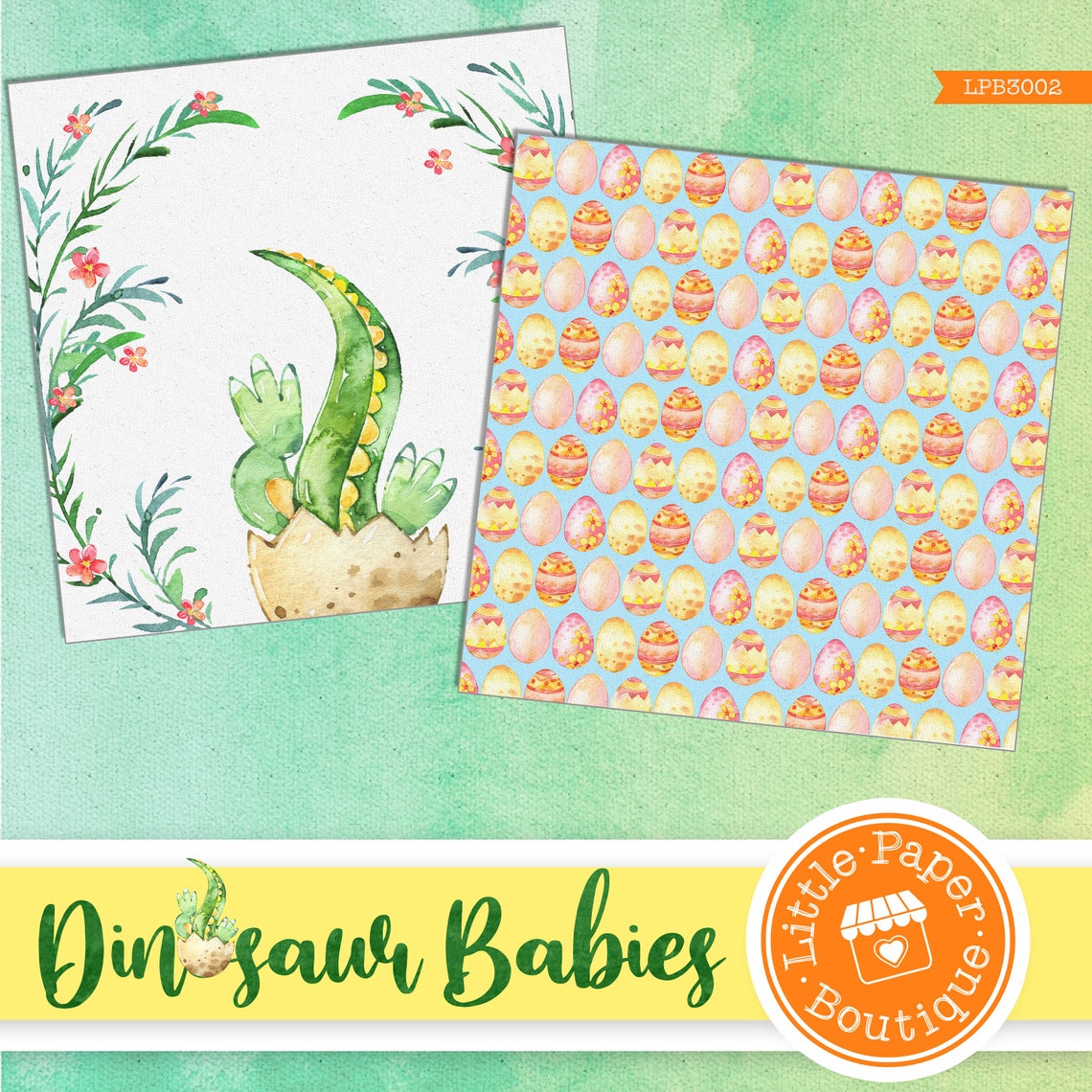 Dinosaur Digital Paper Jurassic Scrapbook Papers Dinosaurs | Etsy