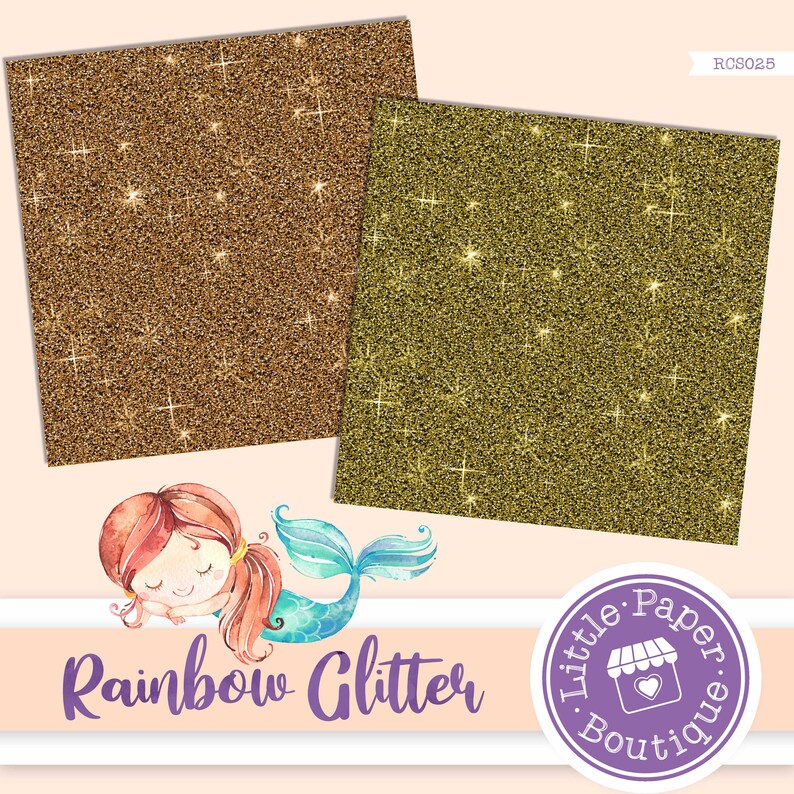 Rainbow Glitter Digital Paper Clip Art. Glitter Backgrounds - Etsy