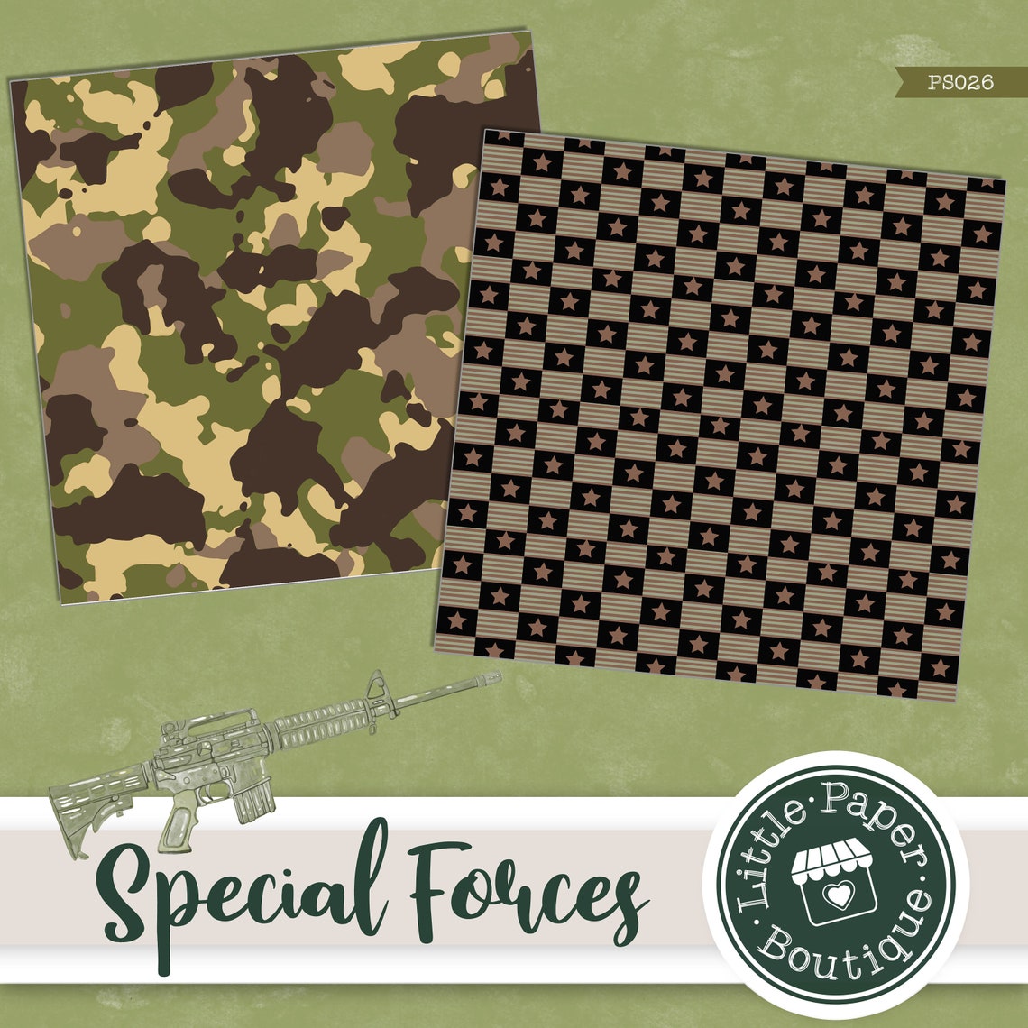 US Army Digital Paper Army Theme Scrapbook Military - Etsy