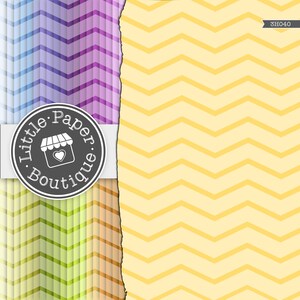 300 Rainbow Chevron Digital Paper Set Chevron Paper Pack, Chevron ...