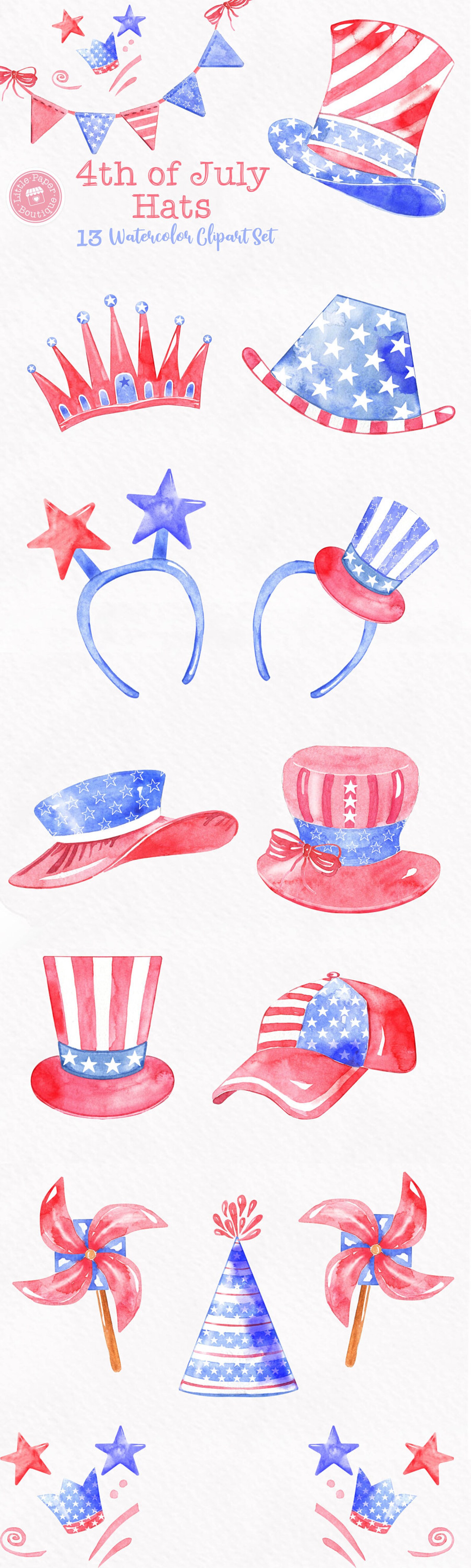 4th of July Clipart Independence Day Clip Art American Girl | Etsy