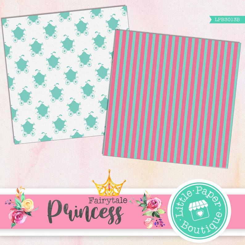 Little Princess Digital Paper Cute Girl Printables Patterns | Etsy