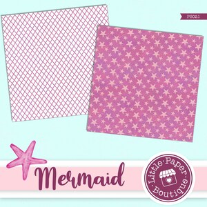 The Little Mermaid Digital Paper, Princess Ariel Scrapbook Papers ...