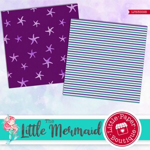 Little Mermaid Ariel 12x12 Digital Paper Pack,the Little Mermaid ...