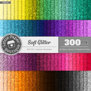 300pcs Glitter Background Digital Paper Pack for Commercial Use ...