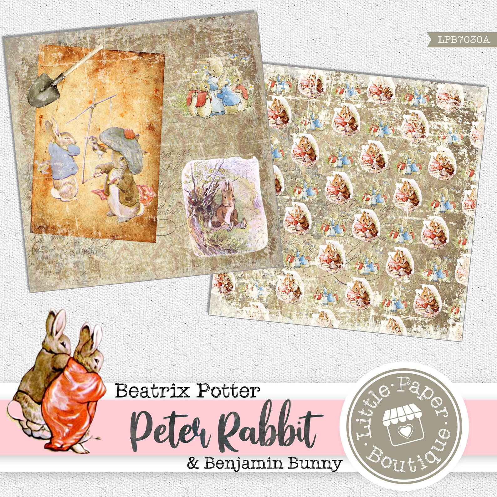 Peter Rabbit Paper Packbeatrix Potter Digital Paper - Etsy
