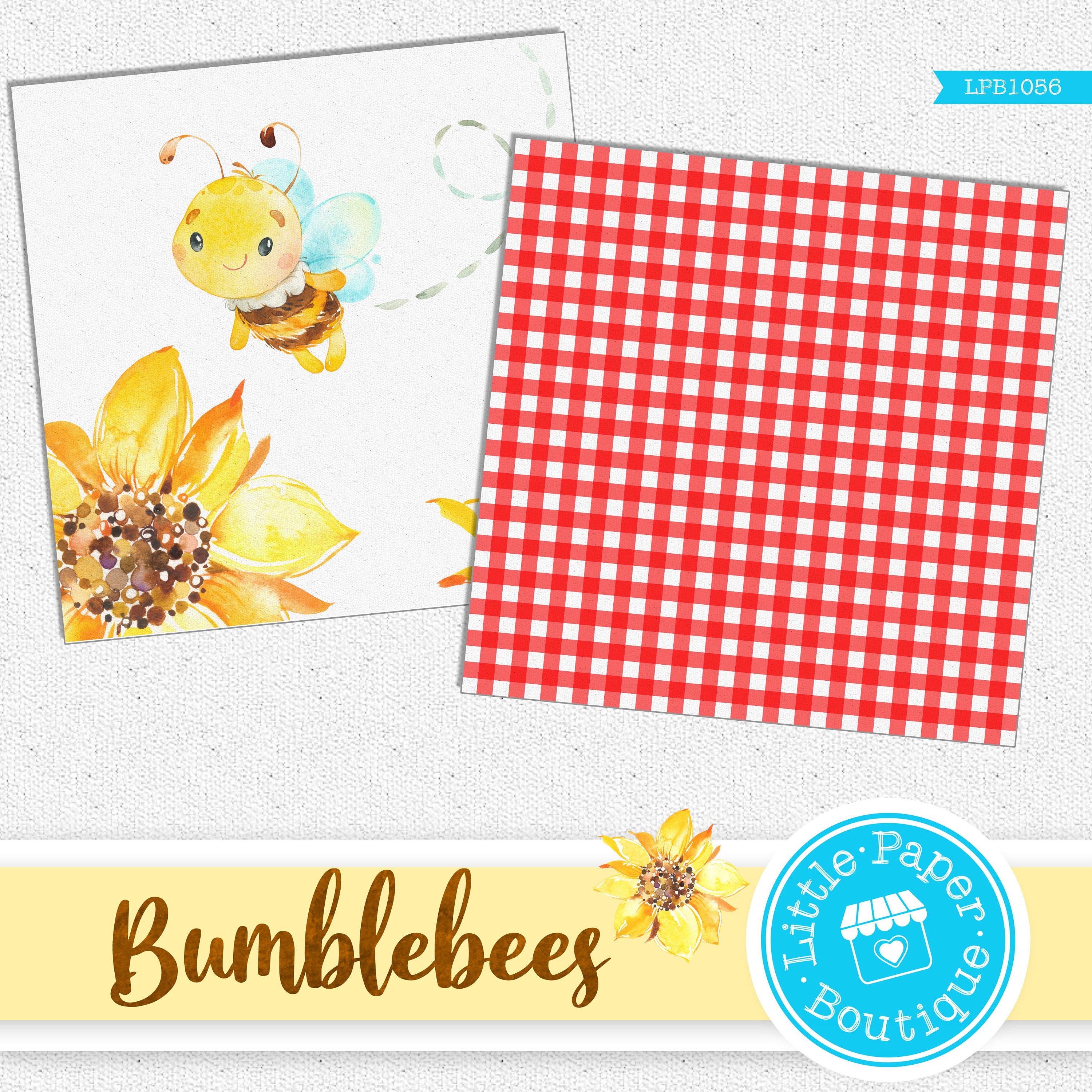 Bumble Bee Digital Papers Honeybee Digital Patterns Bee | Etsy