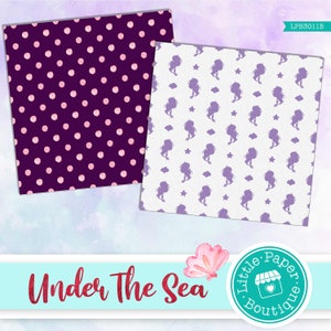 Little Mermaid Ariel 12x12 Digital Paper Pack,the Little Mermaid ...
