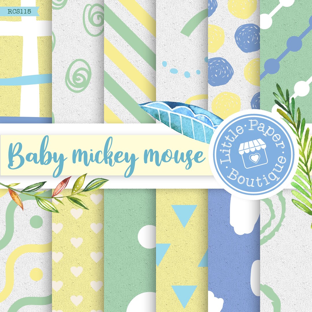 Baby Blue Digital Paper, Blue, Grey, Baby Boy, Digital Paper, Scrapbook ...