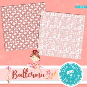 Ballerina Scrapbook Paper, Ballet Scrapbooking Paper, Ballet Digital ...