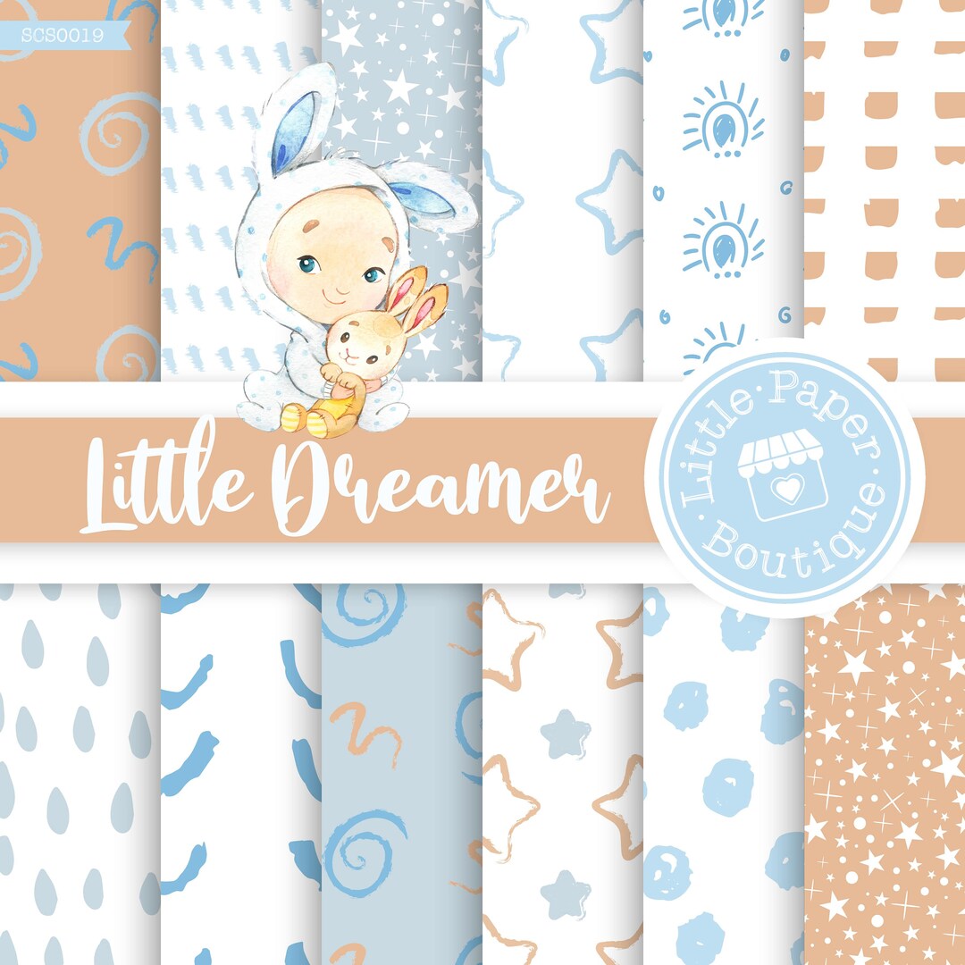 Baby Boy Digital Paper, SEAMLESS Little Boy Digital Paper,digital Paper ...