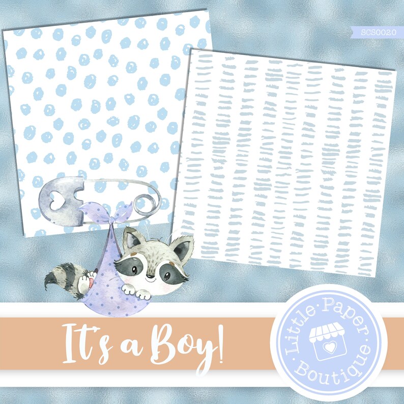 Baby Boy Digital Paper SEAMLESS Little Boy Digital - Etsy