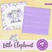 Purple Elephant Digital Paper Baby Elephant Digital Paper - Etsy