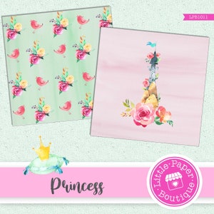 Princess Digital Paper, Princess Printable Paper, Princess Pattern ...