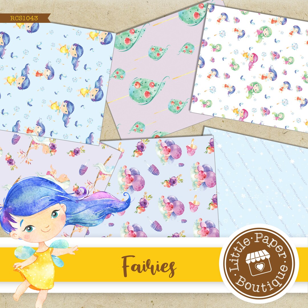 SEAMLESS A4 Letter Fairies Digital Paper Red Magical Fairies - Etsy